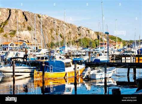 Sweden Bohuslän Grebbestad Archipelago Boardwalk Boat Boats Coast