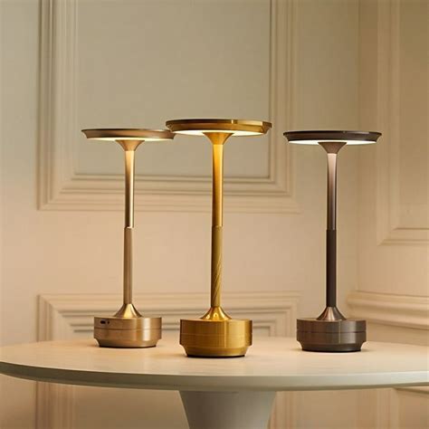 Usb Minimalist Dimmable Dish Led Table Lamp Indoor Rechargeable Night