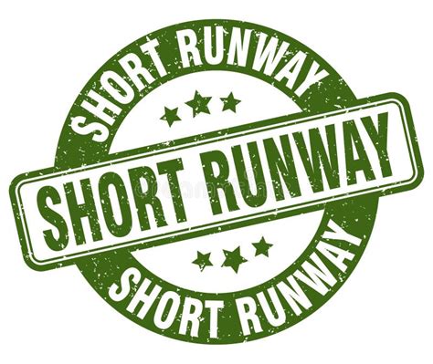 Short Runway Stamp Short Runway Label Round Grunge Sign Stock Vector Illustration Of