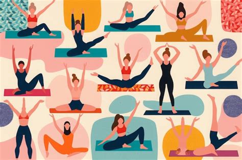 Premium Photo Several Individuals Demonstrating Various Yoga Poses