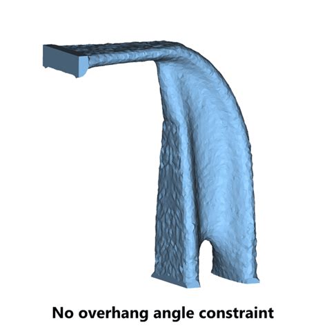 how to use the overhang constraint in topology optimization ntop support