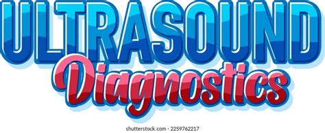 Ultrasound Diagnostics Text Banner Poster Design Stock Vector Royalty