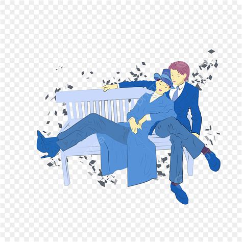 情侶 愛情 浪漫 手繪設計插畫 愛情 摩登情侶手繪拼色插畫下載 唯美素材圖案，psd和png圖片免費下載