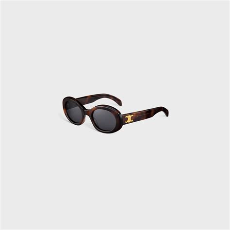 Triomphe 01 Sunglasses In Acetate Blonde Havana Celine