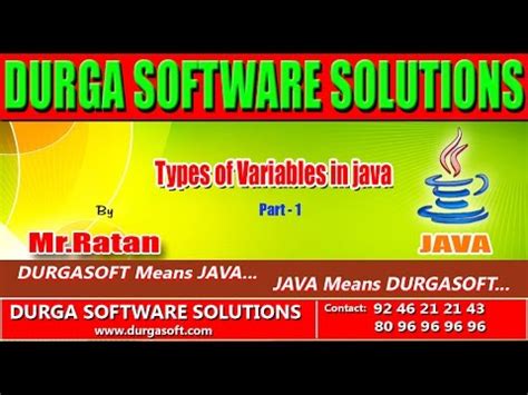 Corejava Basics Types Of Variables In Java Part 1 YouTube