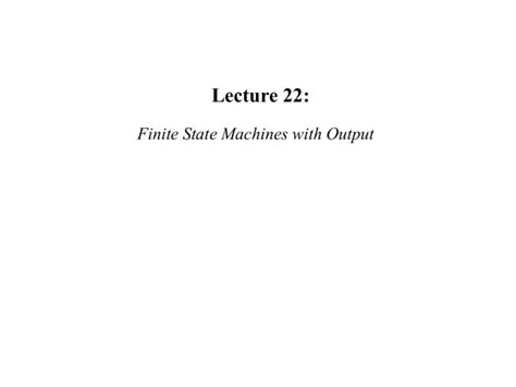 Finite State Machines Moore And Mealy Machines Explained