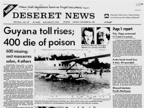Deseret News Archives Jonestown Guyana Deaths In 1978 Shocking Even