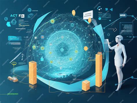 Big Data Technology And Data Science Illustration Data Flow Concept Querying Analysing Premium