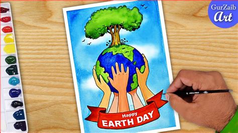 Earth Day Poster Drawing Tutorial