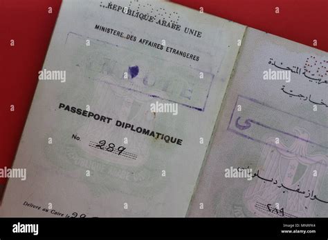 Uae Arab Unie Diplomatic Passport Issued To Ahmed Tewfik Khalil