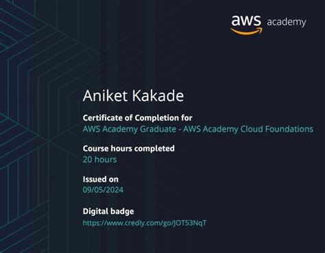 Aniket Kakade On Linkedin Awsacademy Cloudcomputing Aws