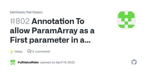 Annotation To Allow Paramarray As A First Parameter In A Property