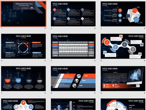 Abstract Hi Tech PowerPoint 68229