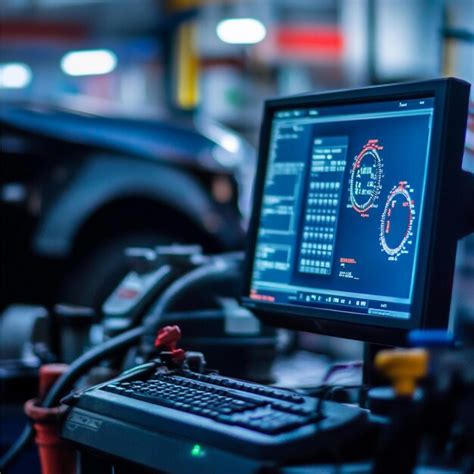 A Diagnostic Computer Screen Displaying Data And Error Codes For Car