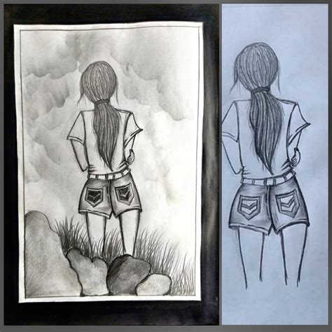 Sketch Girl Back