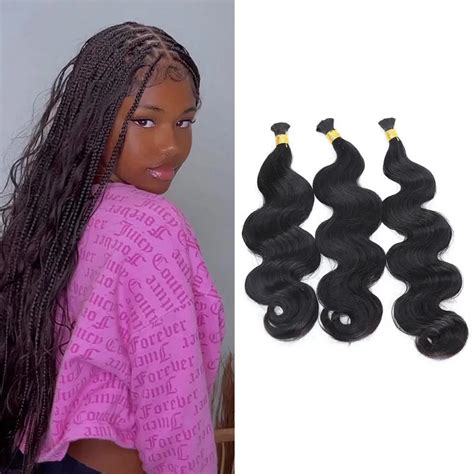 Double Drawn Burmese Body Wave Human Braiding Hair Ywigs