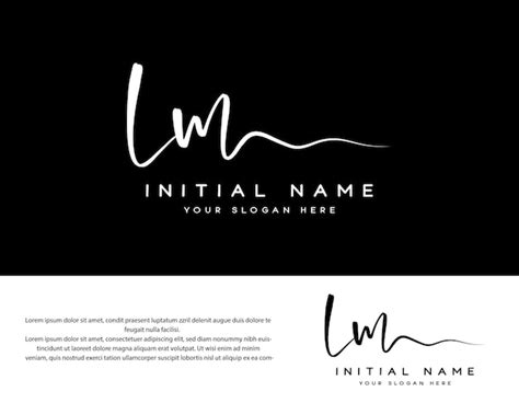 Premium Vector Lm L M Initial Letter Handwriting And Signature Logo