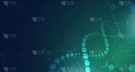 Dna数字化，序列，编码结构发光。科学概念和纳米技术背景。矢量设计。