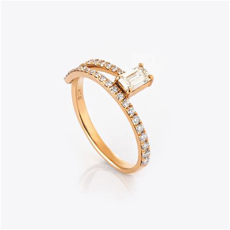 Emerald Bypass Ring Mirage Jewelry Your Custom Jewelry