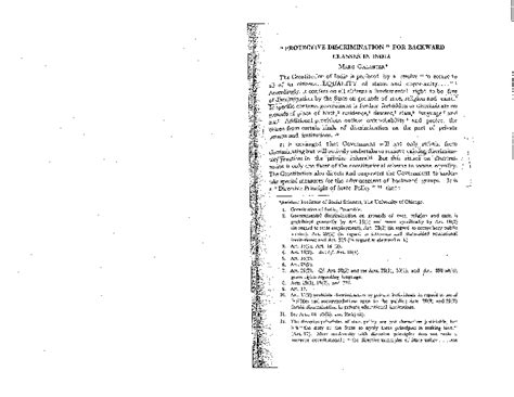 Pdf Protective Discrimination For Backward Classes In India