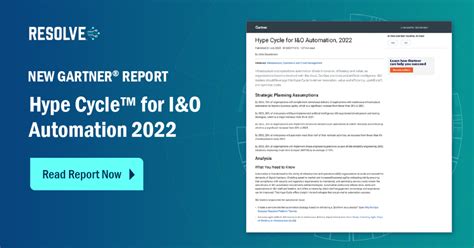 Resolve Systems Recognized In The 2022 Gartner Hype Cycle For I O