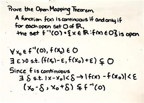 solved open mapping theorem i m not sure how to prove it in