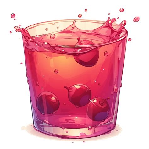 Premium Vector Tart Cranberry Juice For A Health Boost