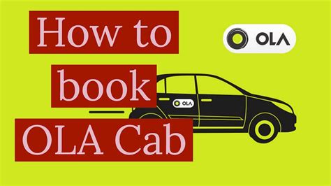 How To Book Ola Cab Ola YouTube