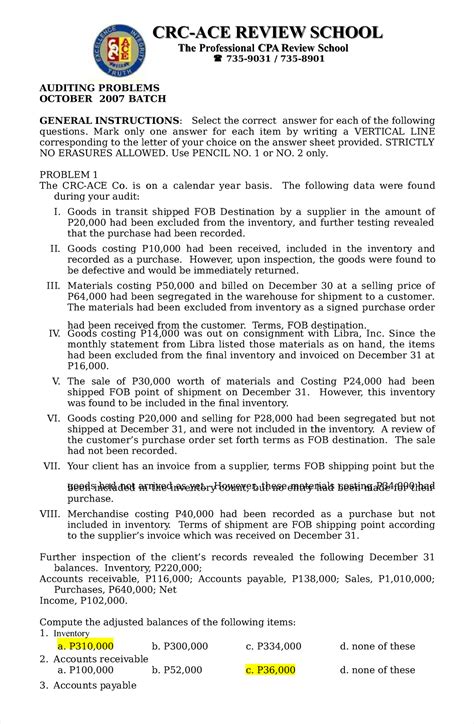 Pdf Auditing Problems 2 Compress Auditing Problems Auditing Problems October October 2007 2007
