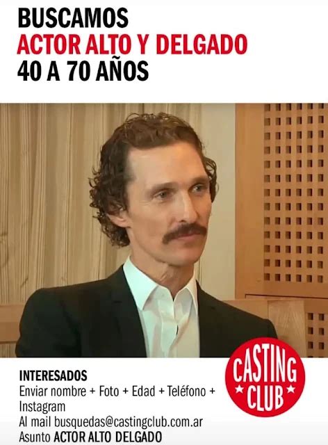 Casting En Arg Se Busca Actor Calvo De Baja Estatura Y Actor Alto Y Delgado Entre 40 A 70 Años