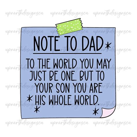 Note To Dad Png From Son Dad Pngm Dad Message From Son Dad Etsy