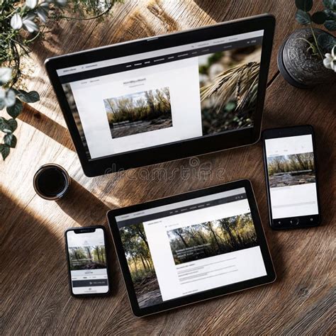 Ai Generated Responsive Website Mockup Displayed On Multiple Devices