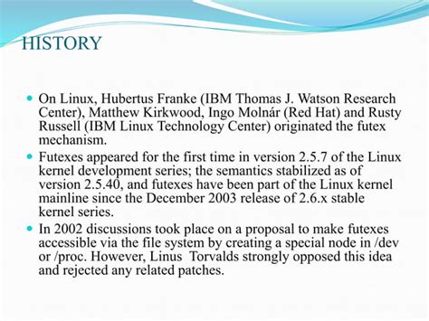 futex ppt pptx operating systems computer software and applications