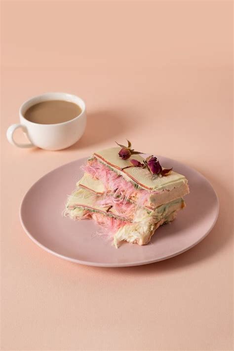 Trendy White Chocolate With Layer Airy Filling Cotton Candy Stock Image Image Of Vertical