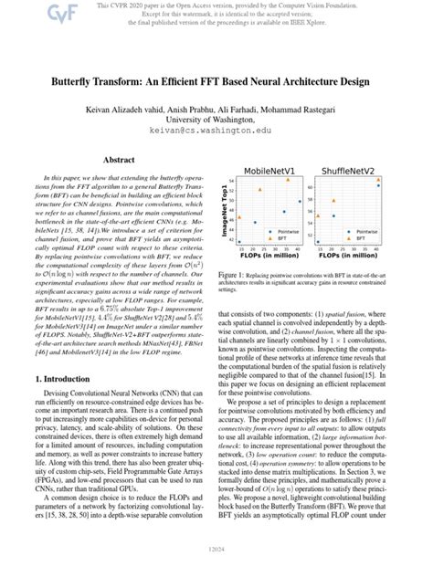 vahid butterfly transform an efficient fft based neural architecture