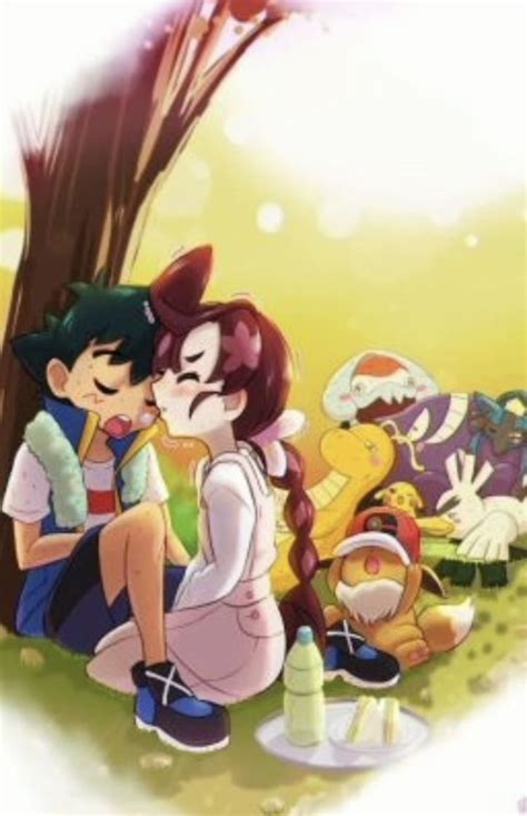 Ash X Chloe Pok Mon Heroes Ash Pokemon Pokemon Eevee