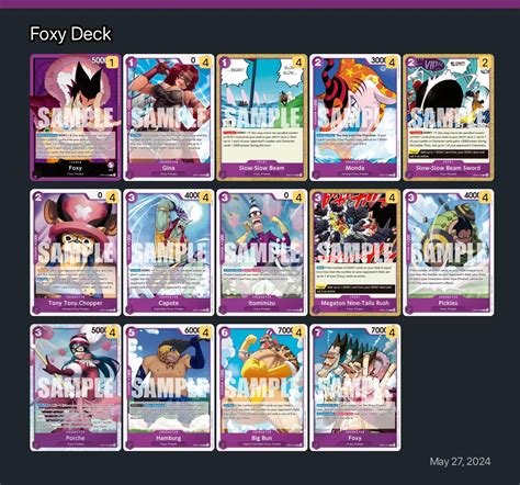 Foxy Deck One Piece Card Game Deck Onepiecegg