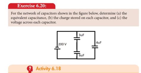 For The Network Of Capacitors Shown In The Figure Capacitor Network Dia