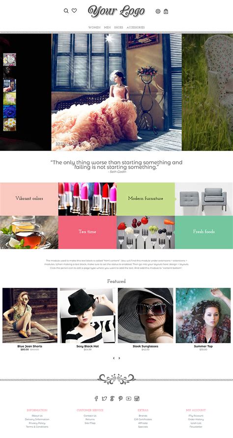 Floral Opencart Theme With Parallax Slider Banner Grid EShopalot