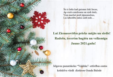 Lai Ziemassvētku Prieks Jelgavas Pamatskola Valdeka Attīstības Centrs