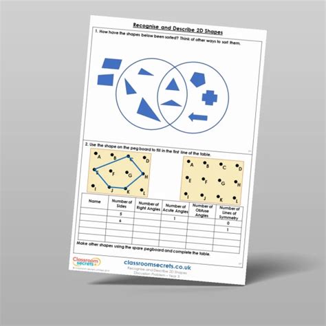 Year 3 Recognise And Describe 2d Shapes Discussion Problem Resource