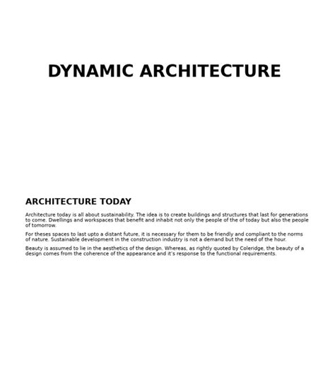 Dynamic Architecture Pdf