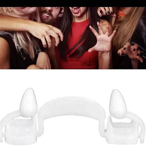 3 Pairs Retractable Vampire Teeth For Extending Halloween Teeth