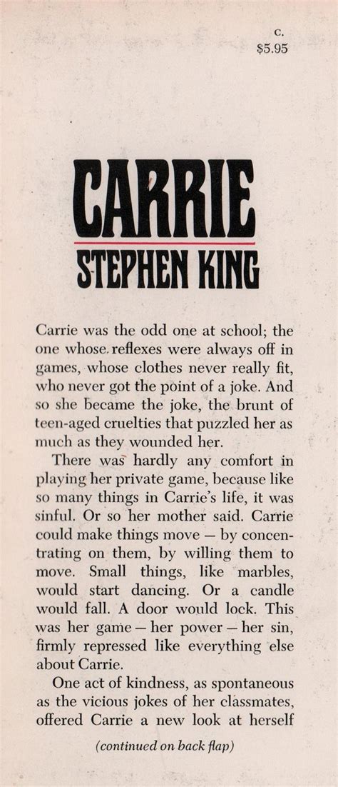 Stephen Kings Carrie First Edition 1974 For Sale At 1stdibs