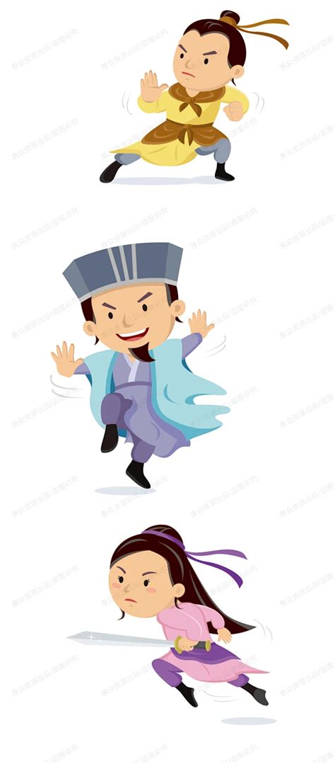 扁平化卡通可爱古代人物形象角色男女士兵守卫将军盾牌剑侠剑客军队ui设计h5动画flash页面网页设计banner矢量eps素材喷印刷图案图形 花瓣网