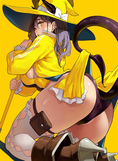 Rule 34 Ass Focus Black Horn Black Leotard Bunnysuit Demon Girl Demon