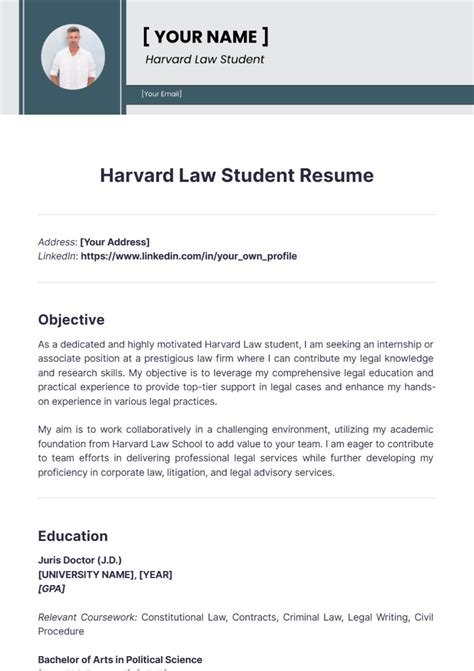Free Harvard Business School Resume Template To Edit Online