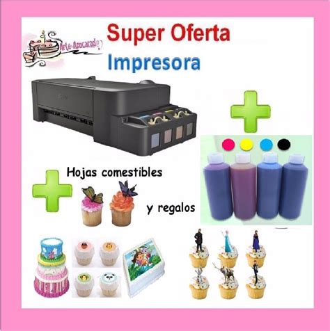 Impresora Epson 110 Obleas Comestibles Kit Tinta Mercado Libre