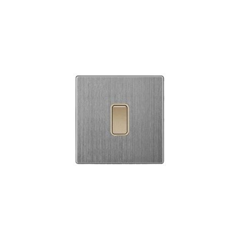 Small 1 Gang 2 Way Switch Golden Stainless Siddiqui Trading Fzco