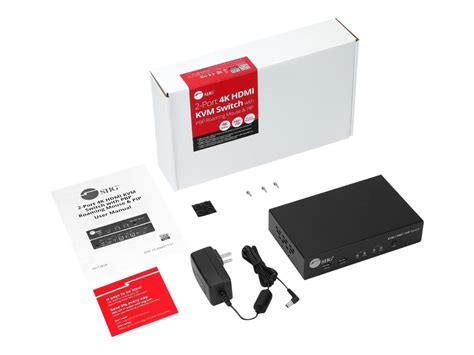 SIIG 2 Port 4K HDMI KVM Switch With PBP Roaming Mouse PIP Shi Com